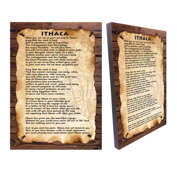 Ithaca Poem by Constantine Cavafy Wall Art Image Ithaka - Etsy