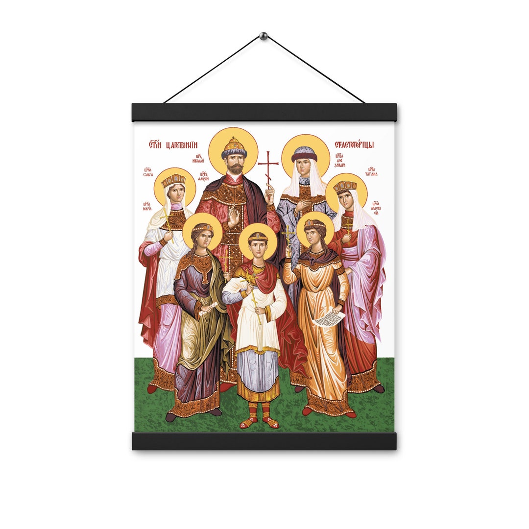 Royal Martyrs Romanov Family Orthodox Icon,tsar Nicholas-ii of Russia ...
