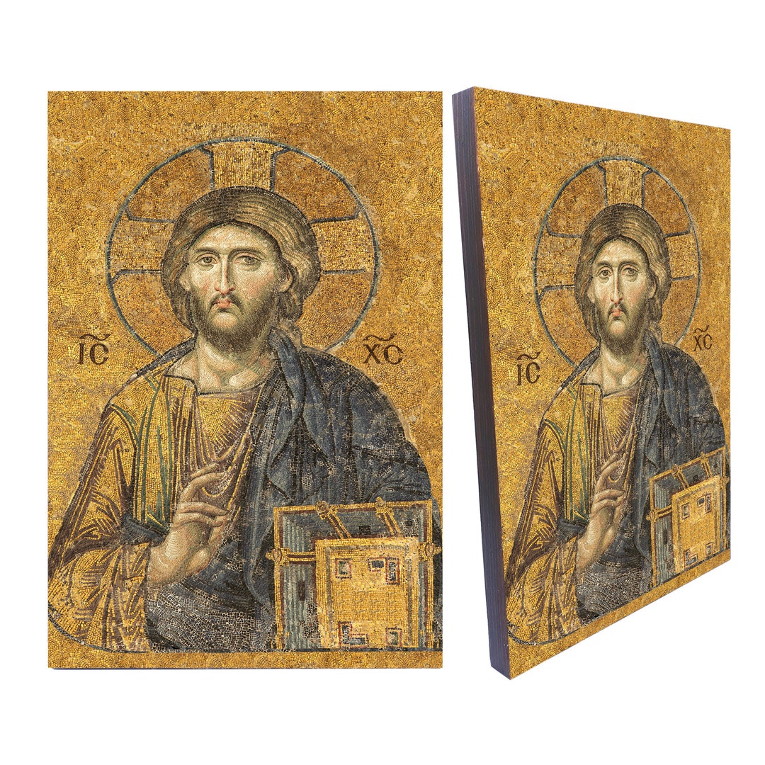 Christ Pantocrator Mosaic Icon: Byzantine Hagia Sophia Wood Wall Art - Etsy