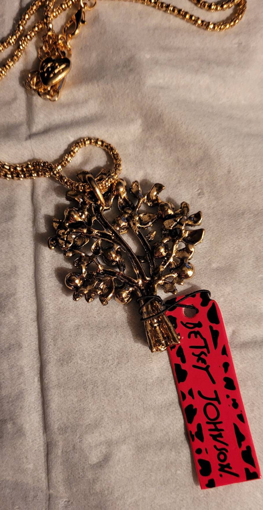 Betsey Johnson Tree Necklace Multi Coloured Rhinestones New Mom Gift ...