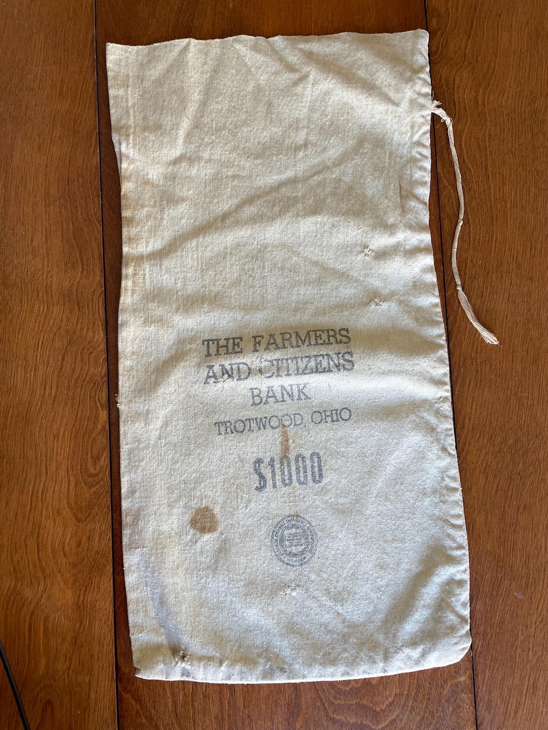 Vintage Canvas Bank Bag - Etsy