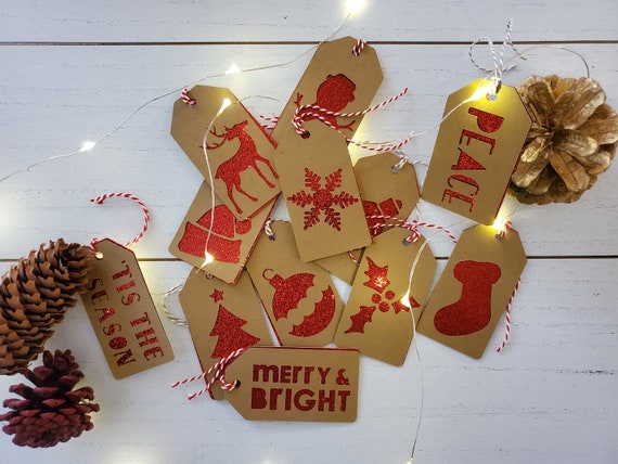 Glitter Gift Tags For Christmas