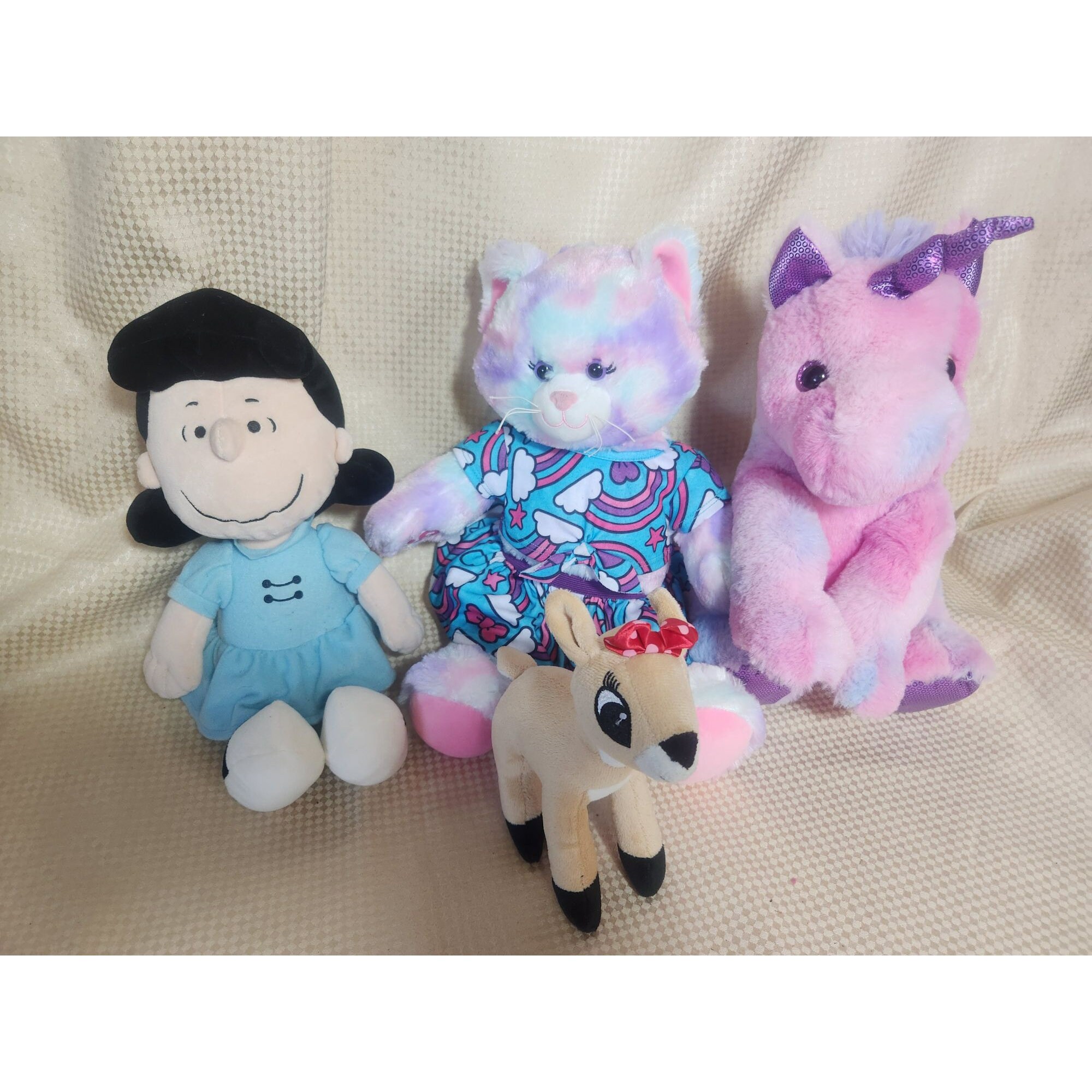 Stuffed Animals: Lucy From Charlie Brown, Build a Bear Kitty in Dress ...