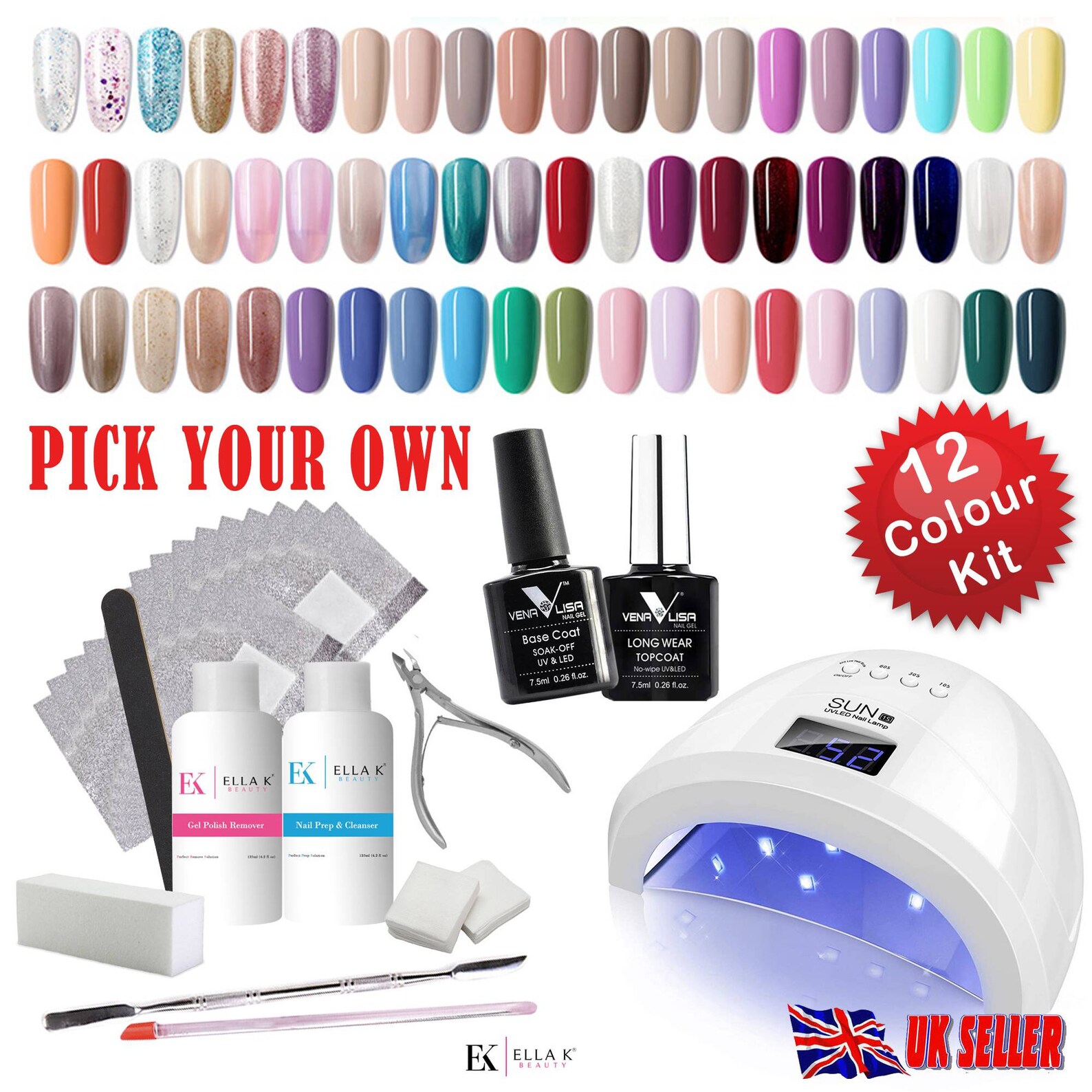 2021 Range UV / LED Gel Polish Starter Kit With 48watt Nail - Etsy UK