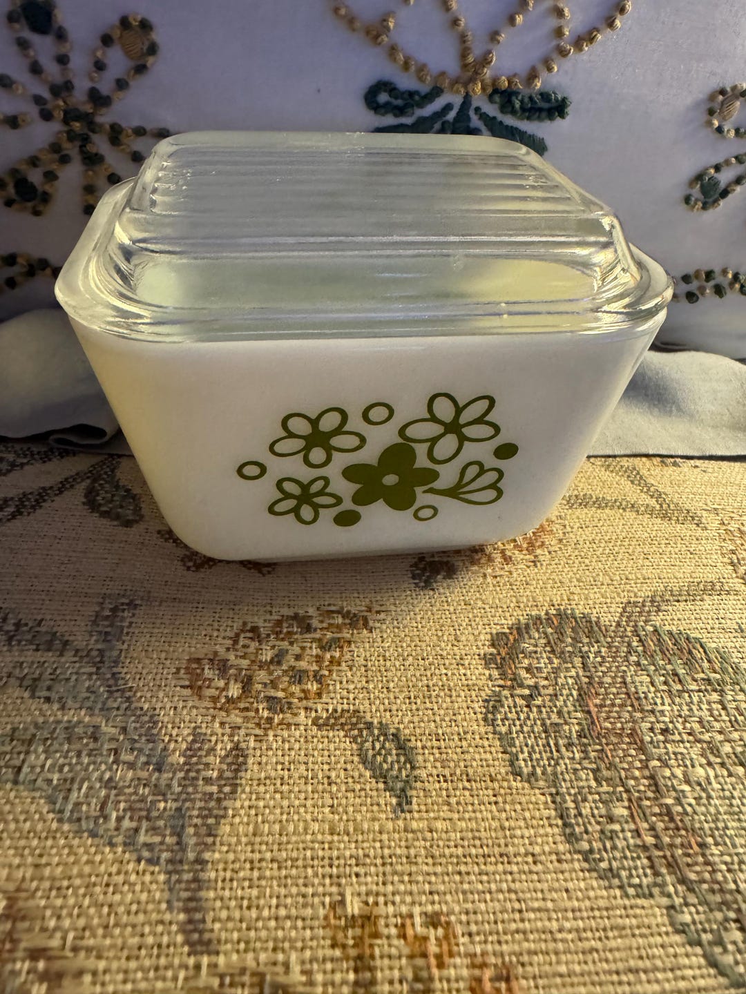 Vintage Pyrex Crazy Daisy Pattern Refrigerator Dish/lid #501. 1 1/2 ...