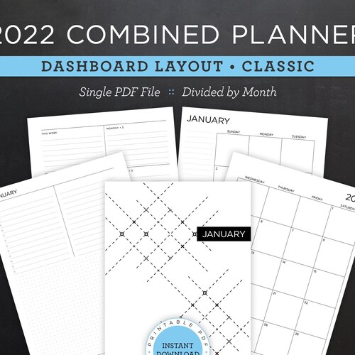 Undated Weekly Planner Printable Quadrant Layout 7 X - Etsy