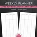 Undated Weekly Planner Printable • Lined Top Box Layout • 5.5" X 8.5 ...