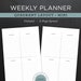 Undated Weekly Planner Printable • Quadrant Layout • 4.625" X 7" HP ...
