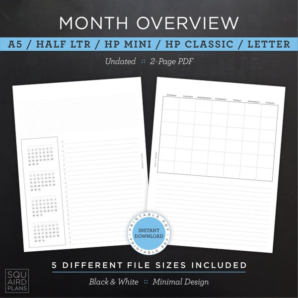 Monthly Planner - Etsy