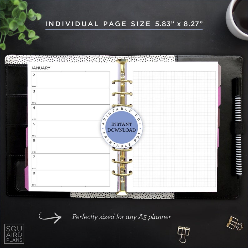 2023 Combined Planner Printable Techo Weeks Layout - Etsy