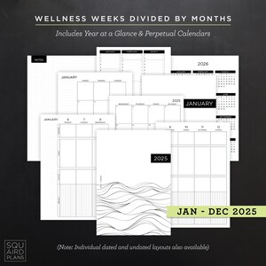 2025 Combined Planner Printable • Wellness Layout • 5.83" X 8.27" A5 ...