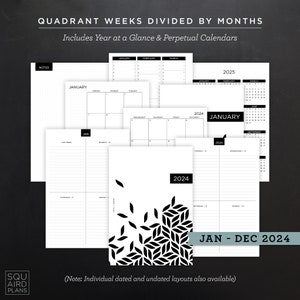 2024 Combined Planner Printable Quadrant Layout 5.83 X 8.27 A5 Size ...