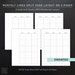 Undated Monthly Planner Printable • Lined Split Page Layout • 8.5"x11 ...