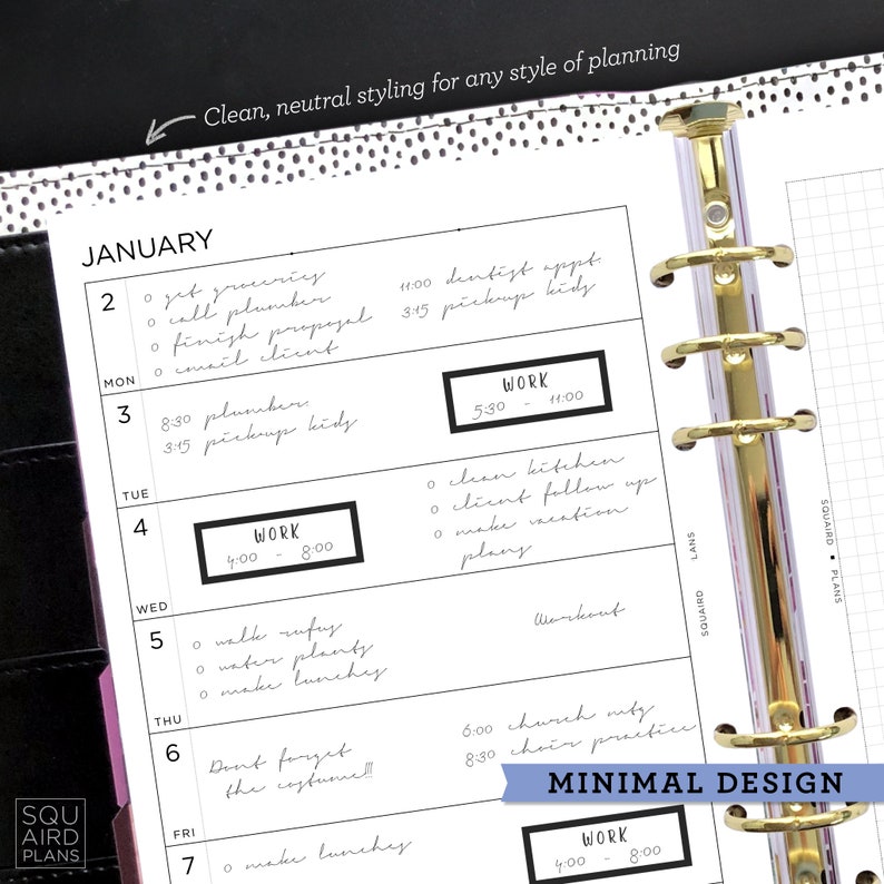 2023 Combined Planner Printable Techo Weeks Layout - Etsy
