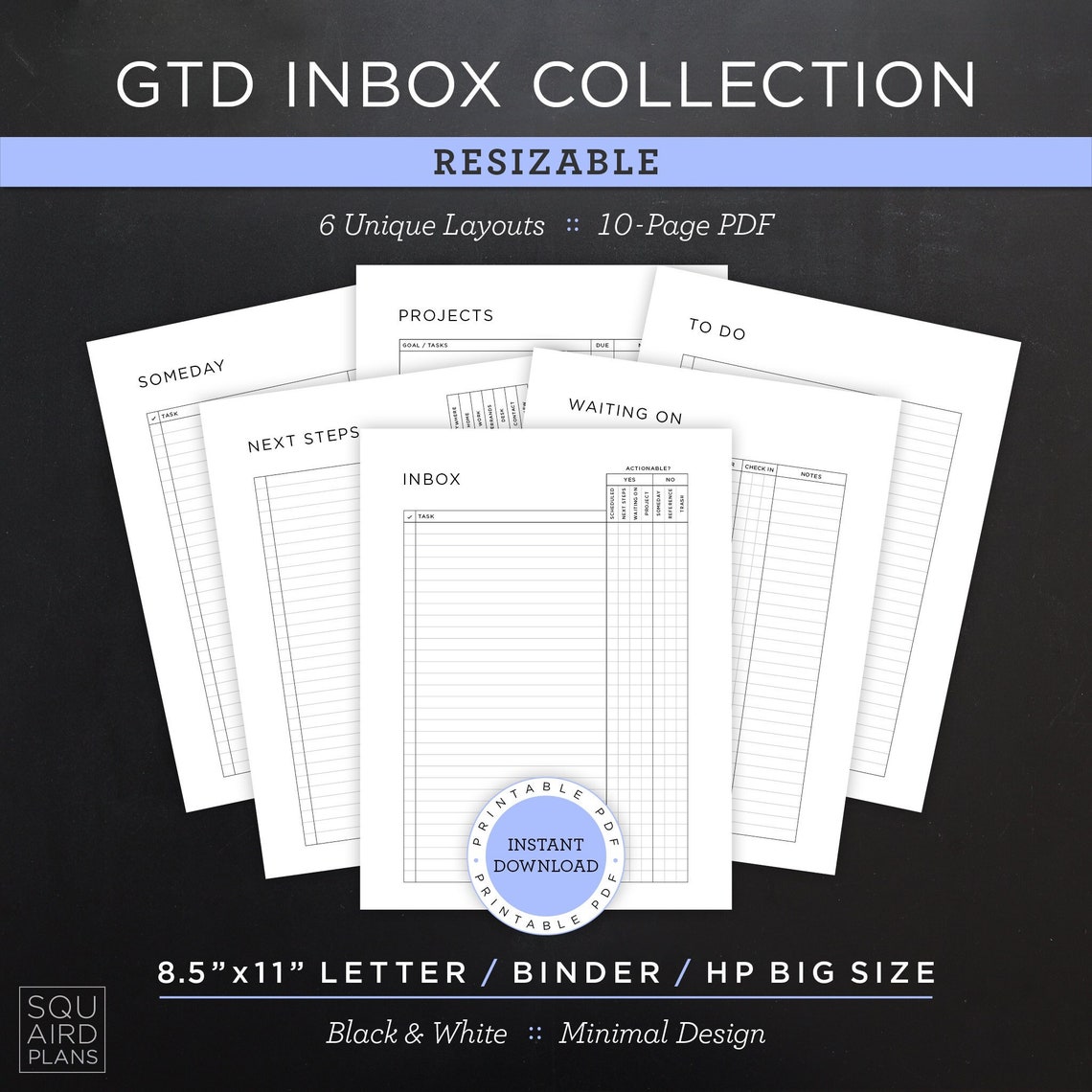 GTD Inbox Collection Getting Things Done Inbox / Task - Etsy