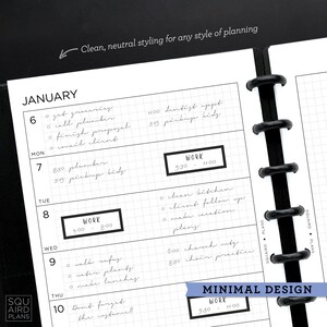 2025 Combined Planner Printable • Techo Weeks Layout • 5.5" X 8.5" Half ...