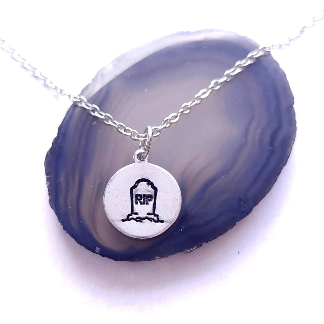 RIP, Gravestone, Halloween, Spooky Season, Pendant Necklace, 18 ...