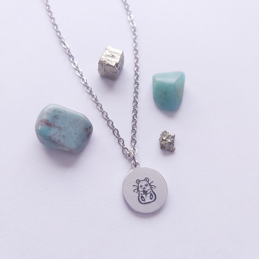 Hamster Charm Necklace With 18 Inch Stainless Steel Chain - Etsy