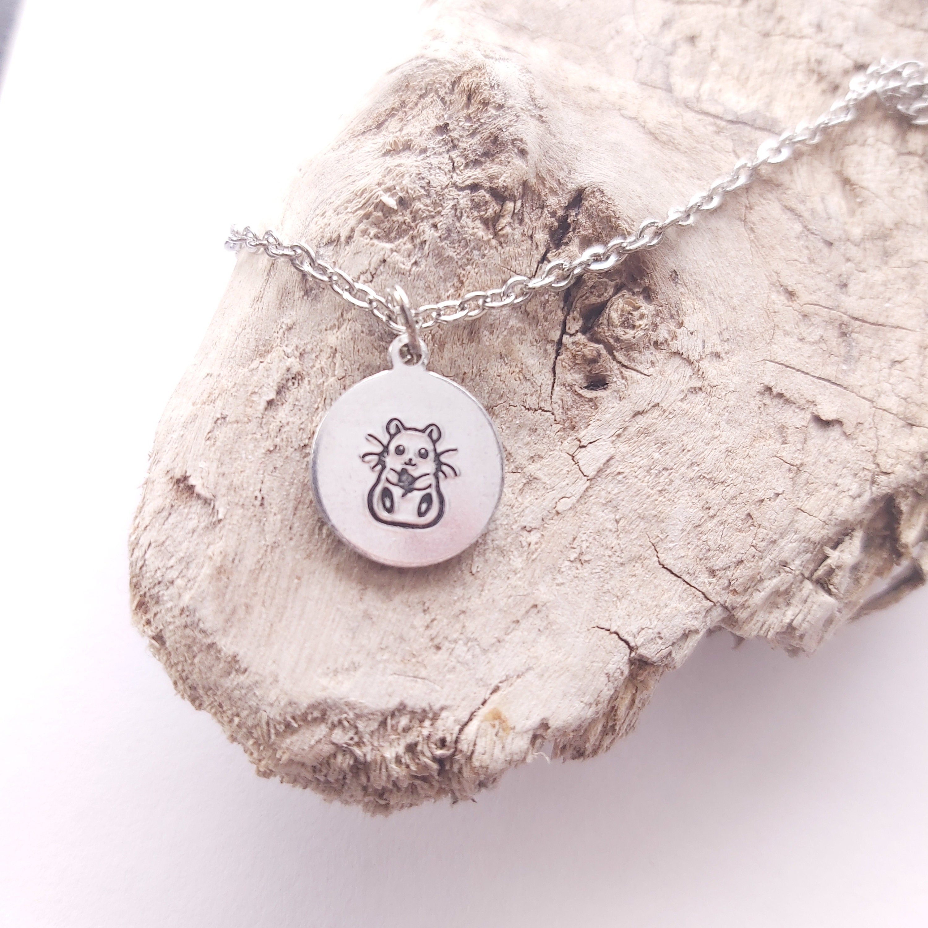 Hamster Charm Necklace With 18 Inch Stainless Steel Chain - Etsy