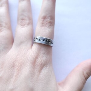 Self Care Reminder MULTIPLE OPTIONS Adjustable Wrap Ring, Non ...