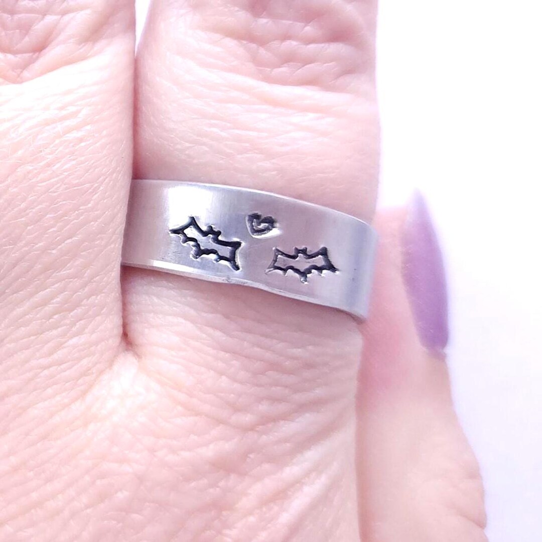 Bat Lover, Bat Ring, Halloween Jewelry, Witch, Wiccan, Adjustable Ring ...
