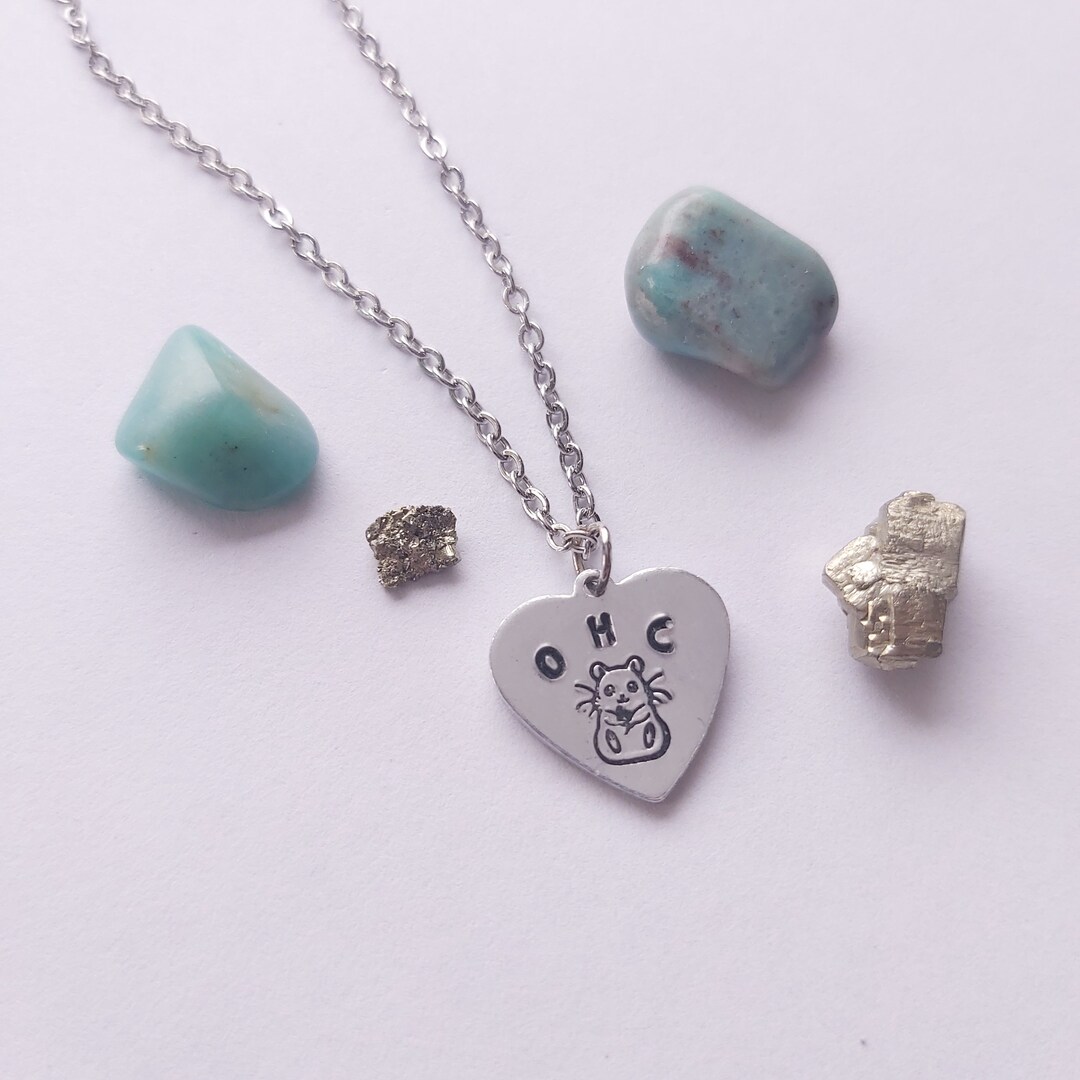 OHC Heart Hamster Necklace With 18 Inch Stainless Steel Chain - Etsy