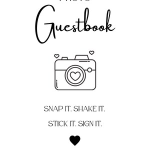 Editable Modern Boho Wedding Photo Guestbook Sign Template, Printable ...