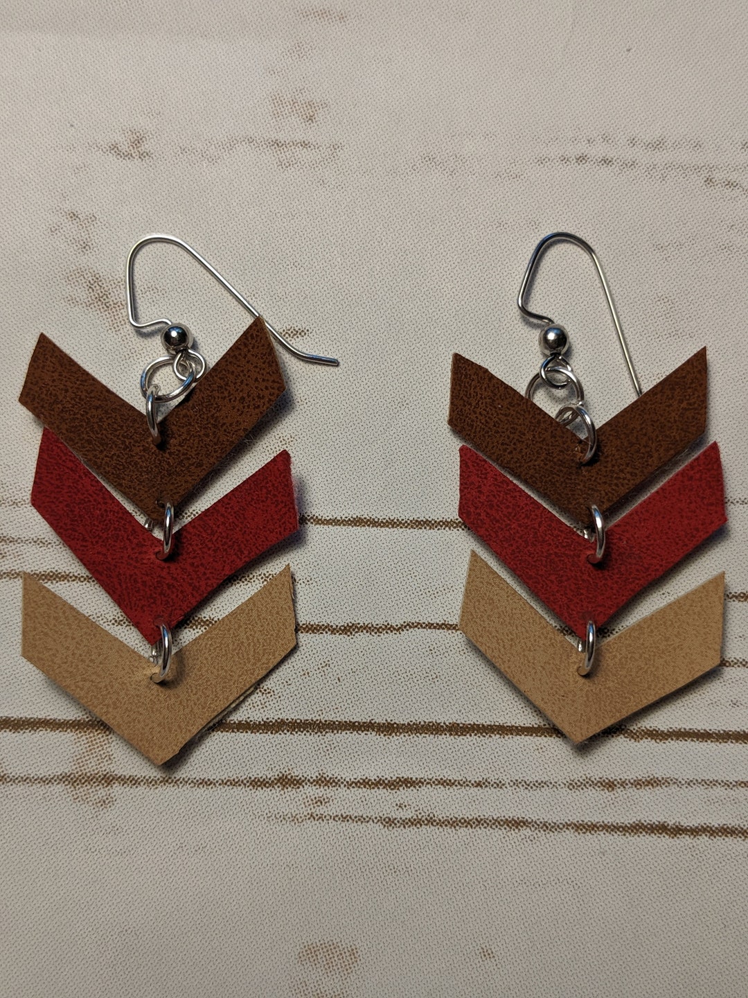 Tri-color Chevron Small - Etsy