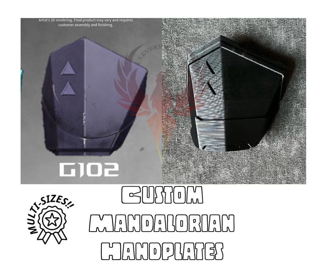 Custom Design Mandalorian Hand Plates, Pair, Custom Size, Hand Armor ...