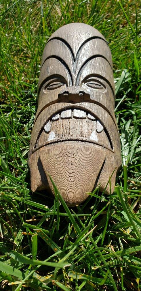 Wookie Tiki Head, Hand Painted, Wall Art, Christmas Gift Present - Etsy