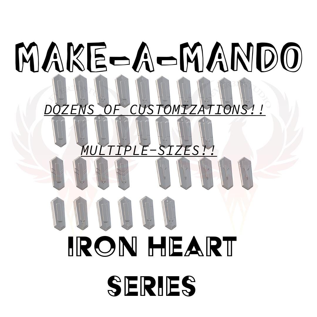 Custom Mandalorian Iron Heart Chest Inserts for Use With Make-a-mando ...