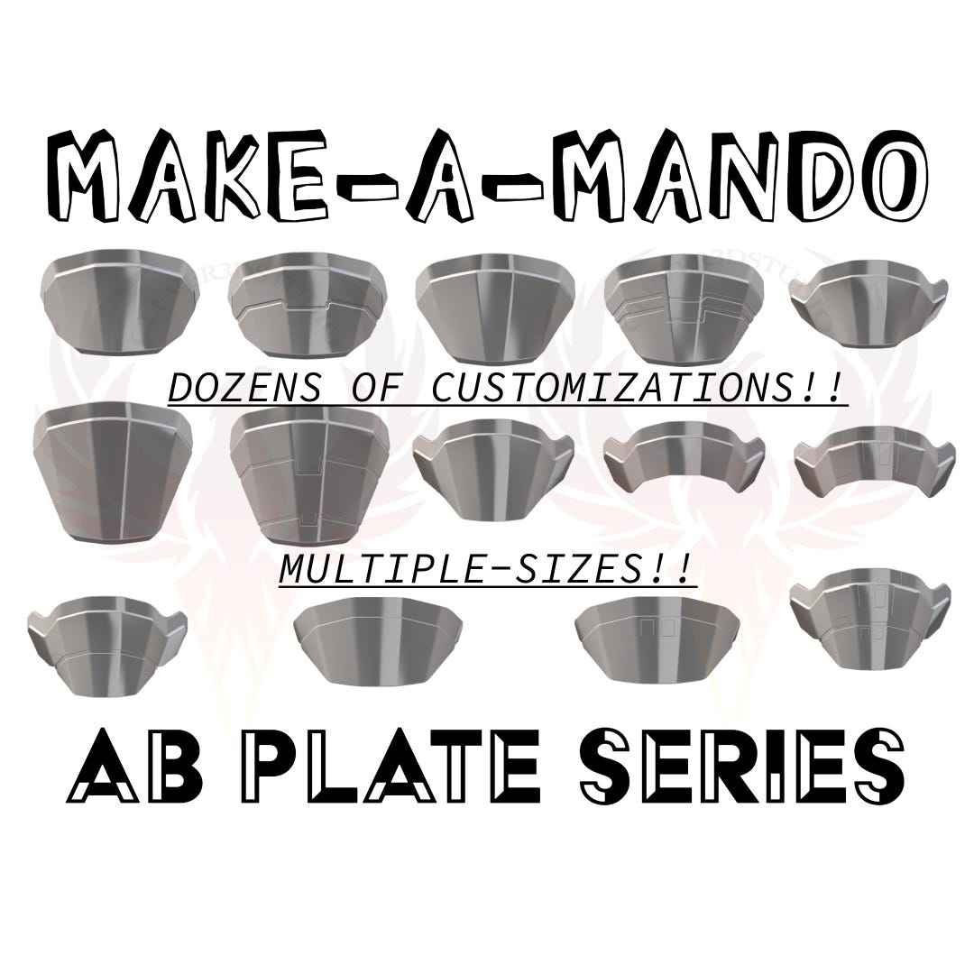 Make-a-mando Custom Mandalorian Chest Ab Plate, for the Custom ...