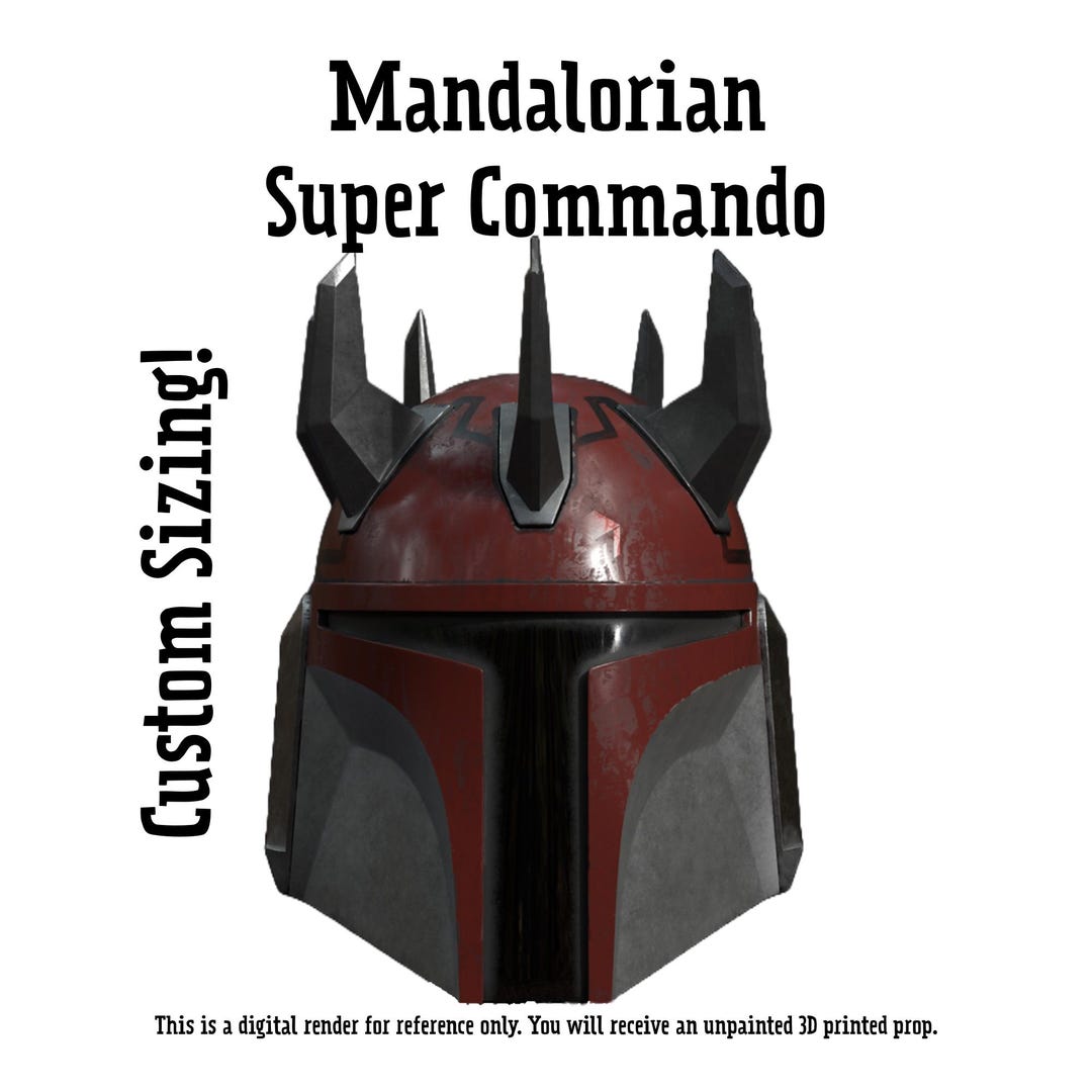 Mandalorian Super Commando Helmet, Custom 3D Printed Cosplay Prop ...