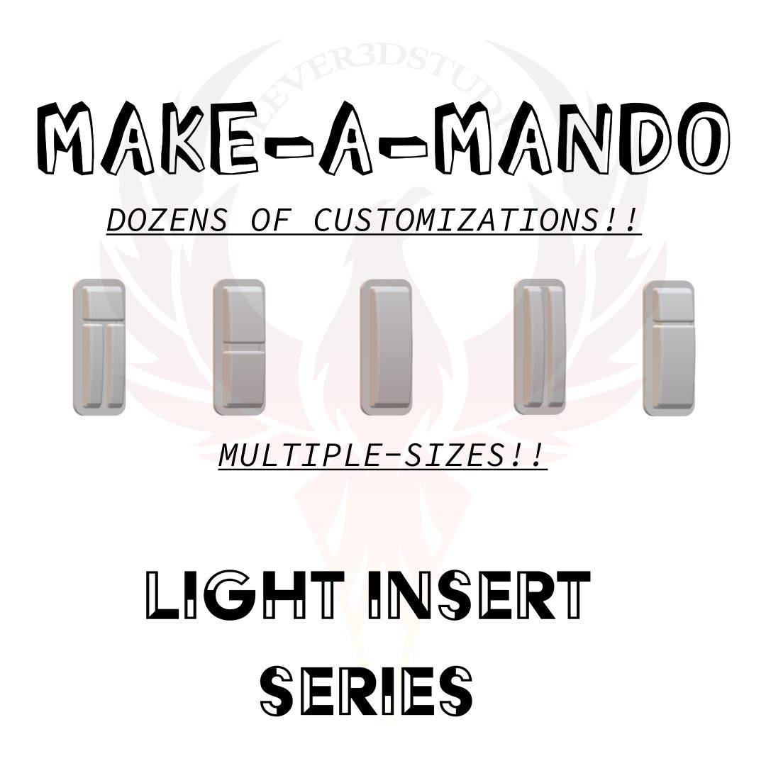 Faux Light Inserts for Custom Make-a-mando Chest Armor, Mandalorian ...