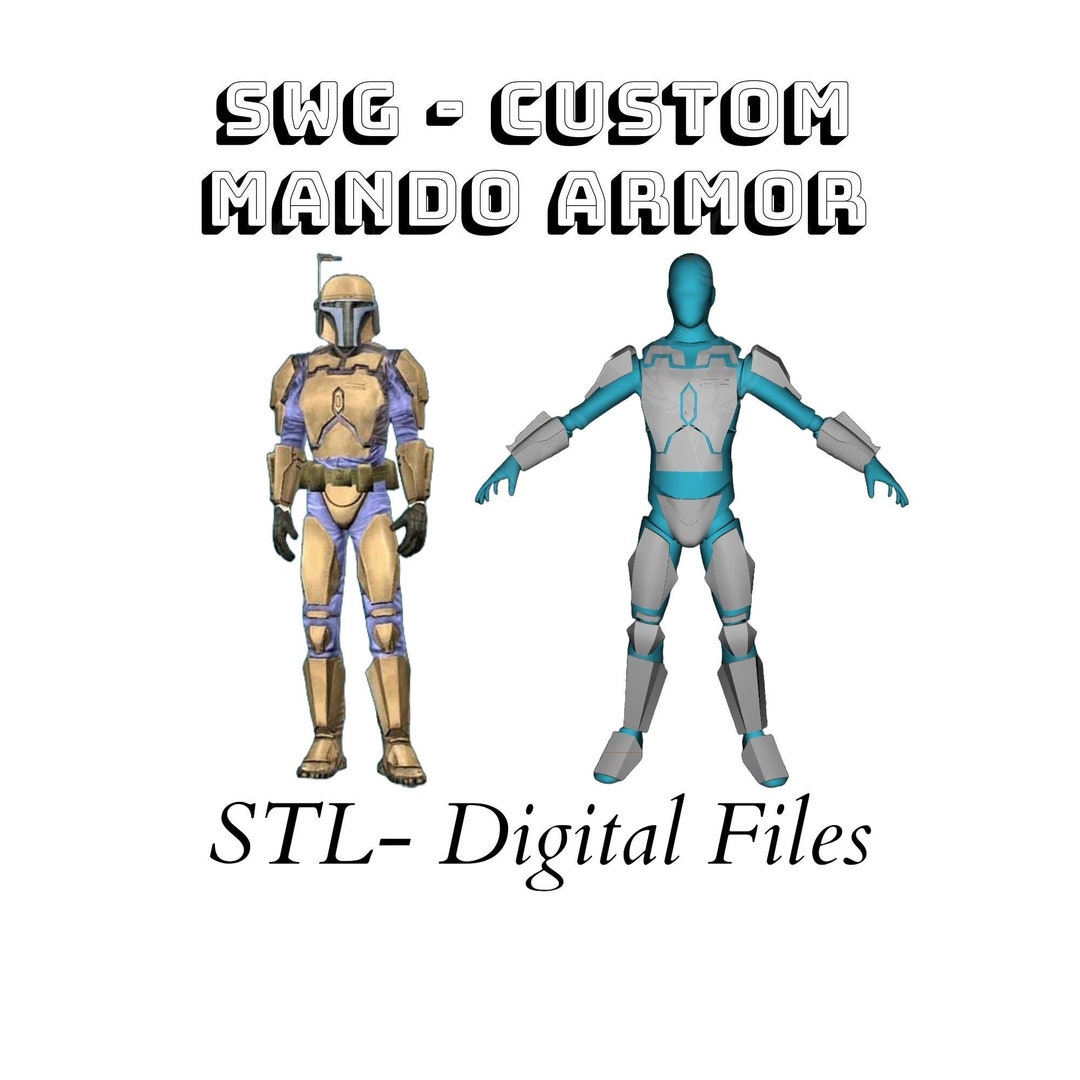 SW Galaxies Mandalorian Custom Armor Set, STL, Digital Model, Full Set ...
