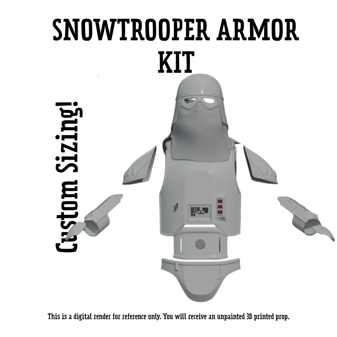 Custom Sized 3D Printed Snowtrooper Armor Kit – ESB Hoth Style Star ...