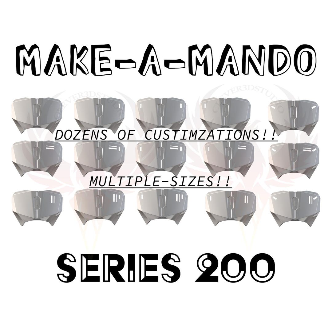 Make-a-mando Complete Custom Chest Armor Series 200, Upper Chest Plate ...