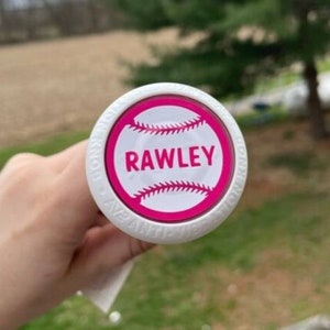Bat Knob Decal Sticker With Name for Baseball/softball/ Tball 1 3/8 ...