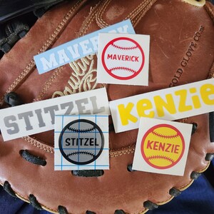 Bat Knob Sticker Decal and Helmet Name Decal Sticker Set for Baseball ...