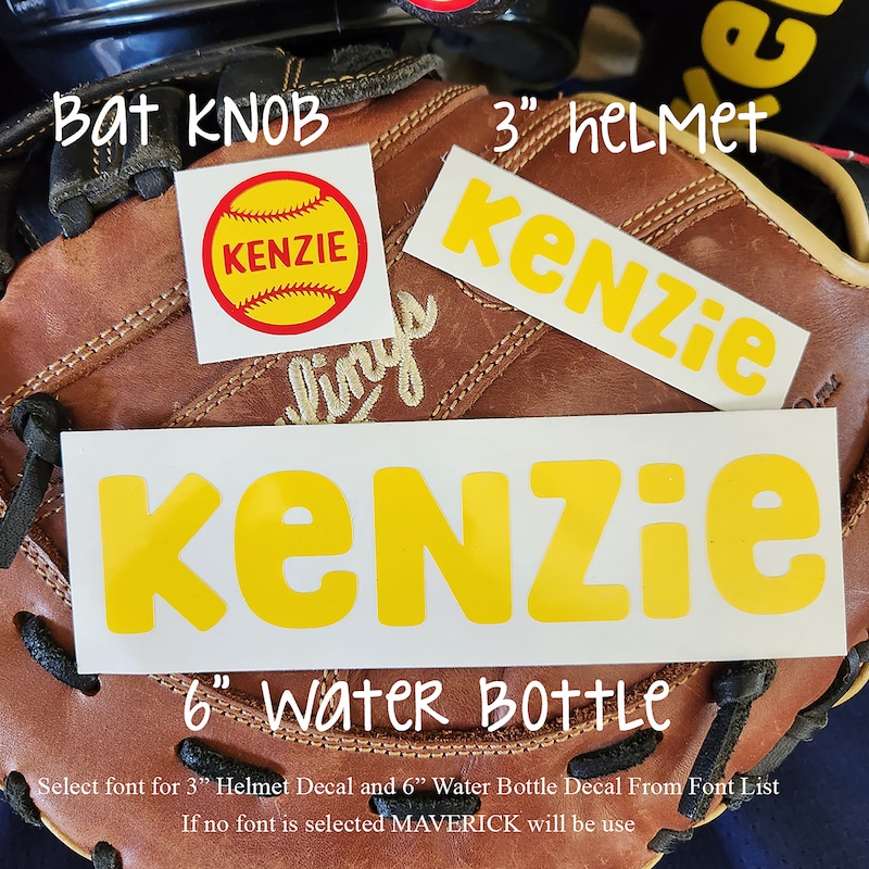 Baseball Name Decals - Etsy