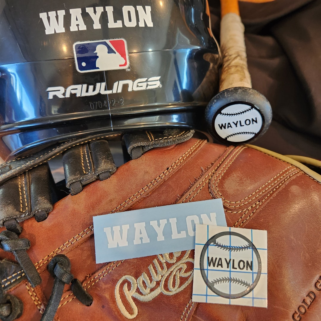 Bat Knob Sticker Decal and Helmet Name Decal Sticker Set for - Etsy