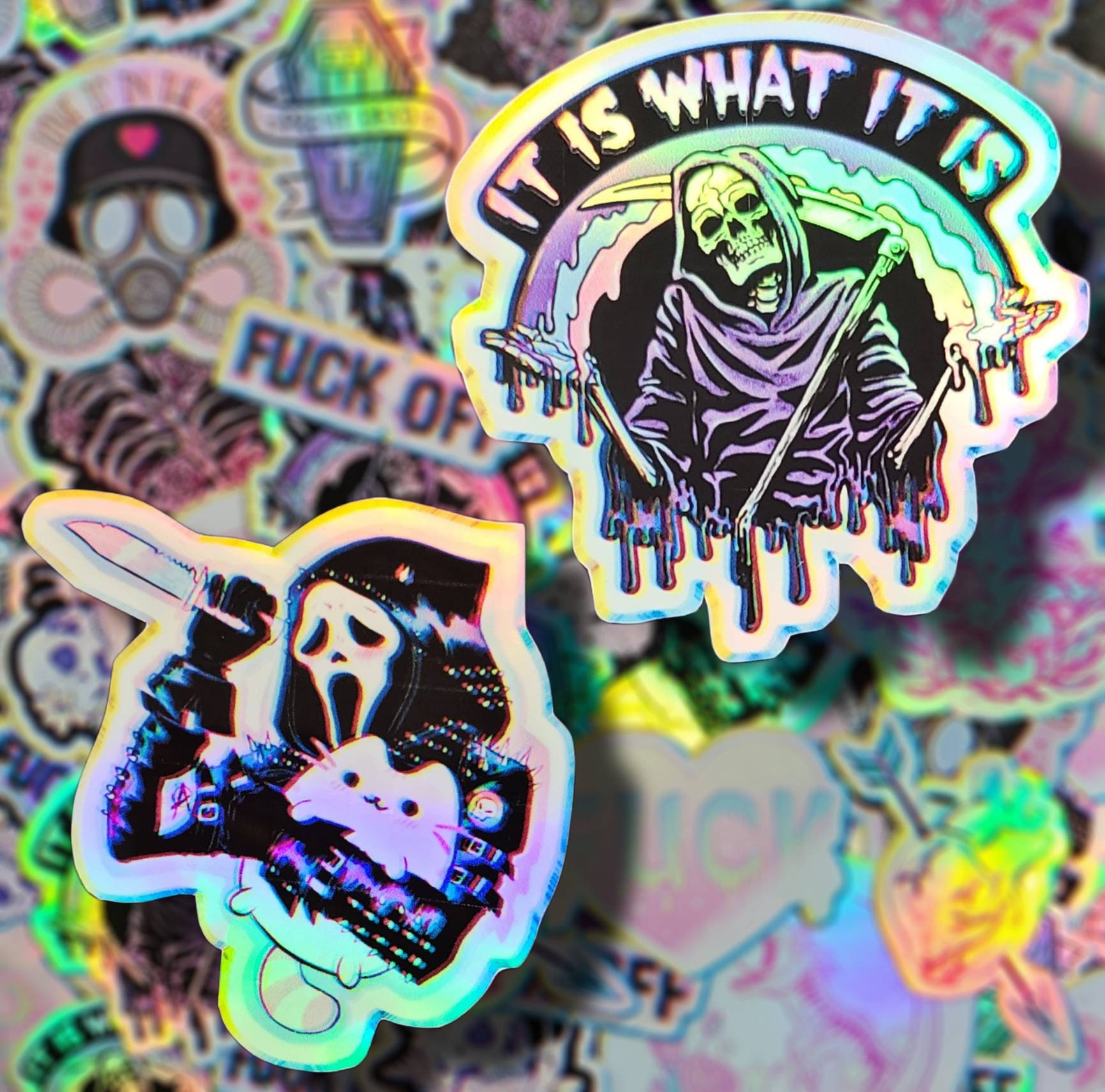 11 Pack Goth Sticker Set Holographic Aesthetic Vibes - Etsy