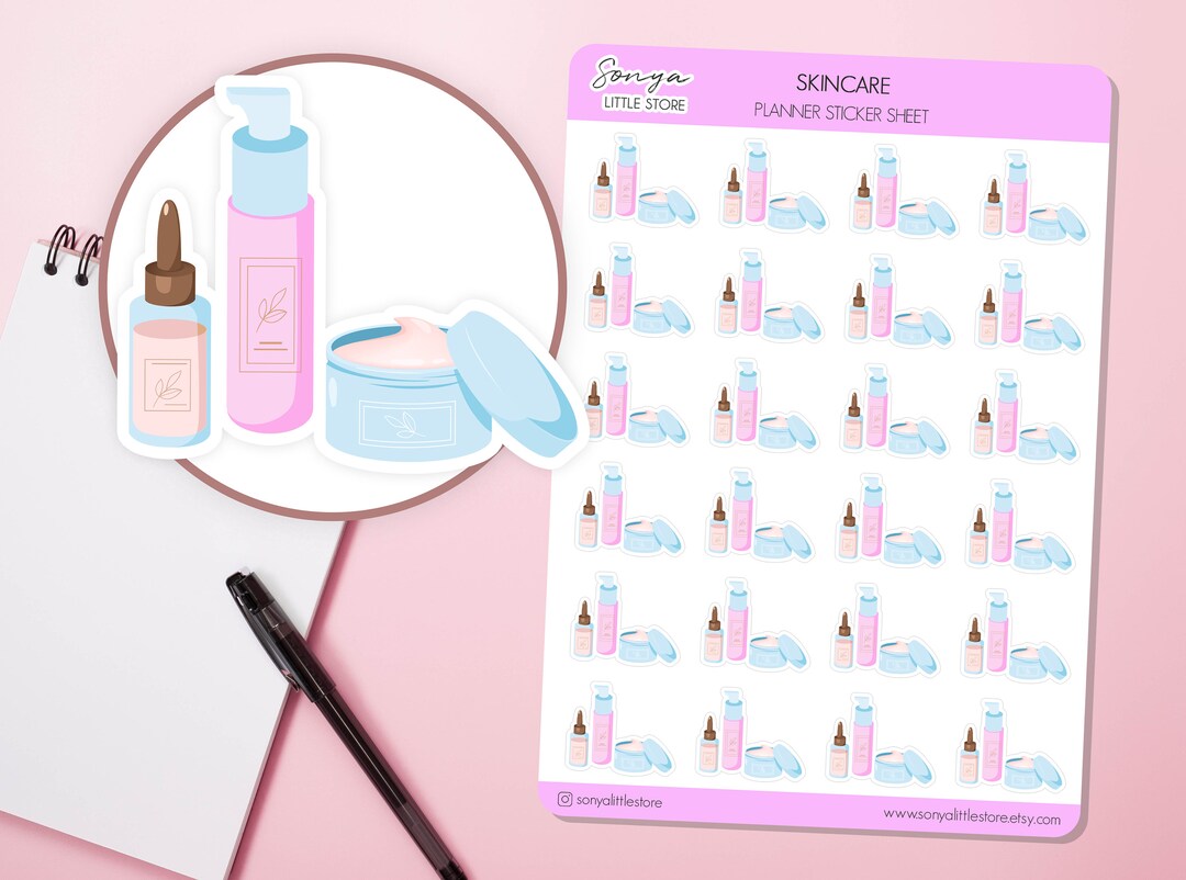 Skincare Planner Stickers | Skin Care Routine Planner Stickers ...