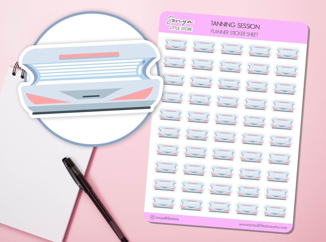 Tanning Session Planner Stickers Sunbeds Planner Stickers Tanning Bed ...