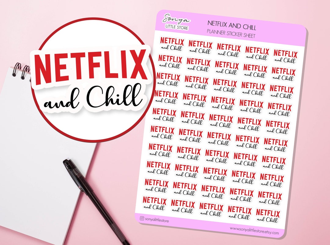 Netflix and Chill Planner Stickers Netflix Movie Night Film Watching TV ...