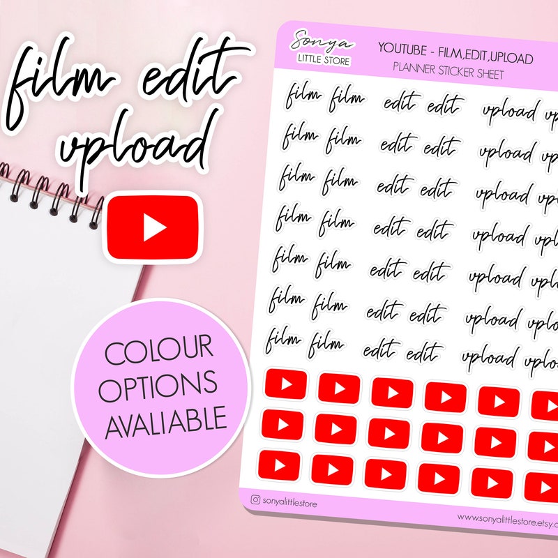 Youtube Stickers - Etsy UK