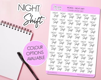 Night Shift Stickers - Etsy UK