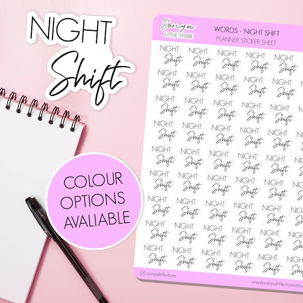 Night Shift Planner - Etsy