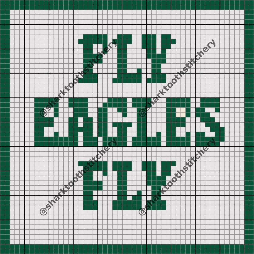 Fly Eagles Fly 4x4 Needlepoint Chart | Instant Download | 13 Mesh - Etsy