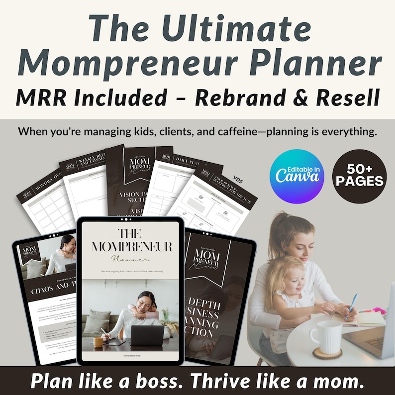 Business Planner Printable Mom Home Small Business Planner Faceless ...
